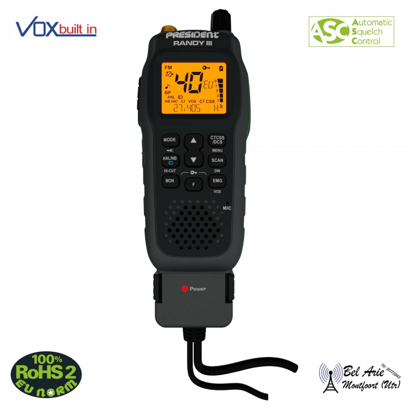 President Randy III 27MHz portofoon Nieuw