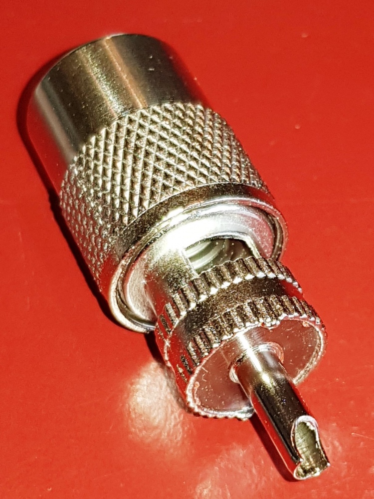 Connector UHF Male Metaal Zilver PL Plug 6MM